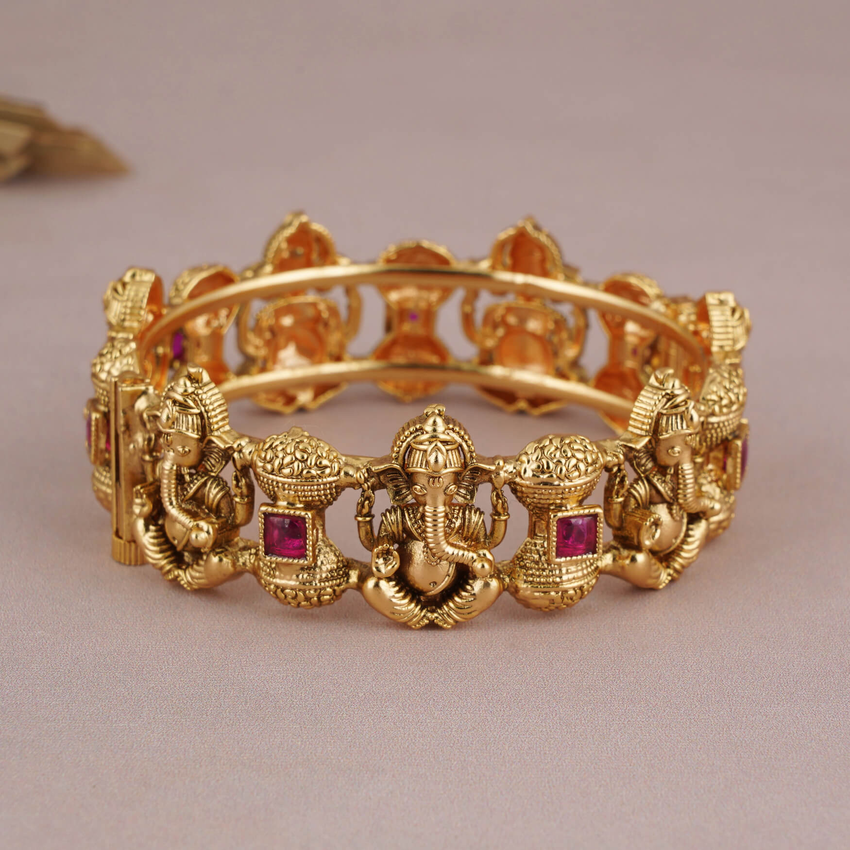 Antique gold plated paisley kada I Online – smarsjewelrys