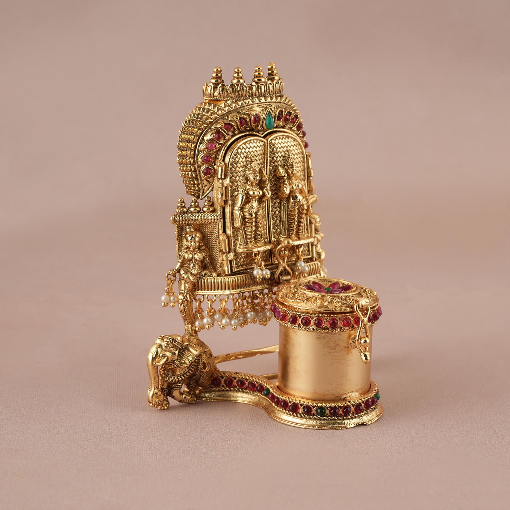 Antique gold floral muticolor jhumka earring | Free Cod – smarsjewelrys